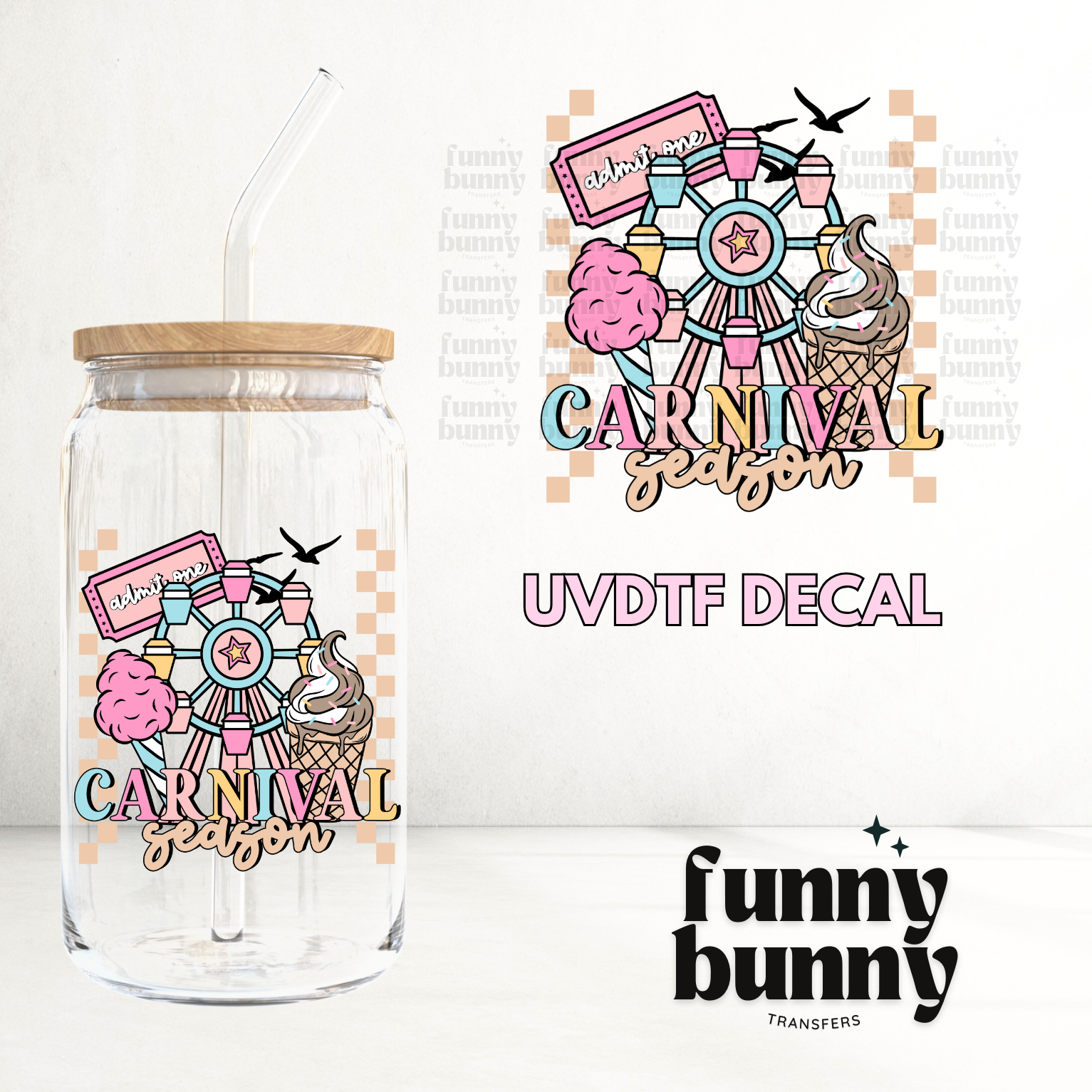 Carnival Season - UVDTF Decal – Funny Bunny Transfers