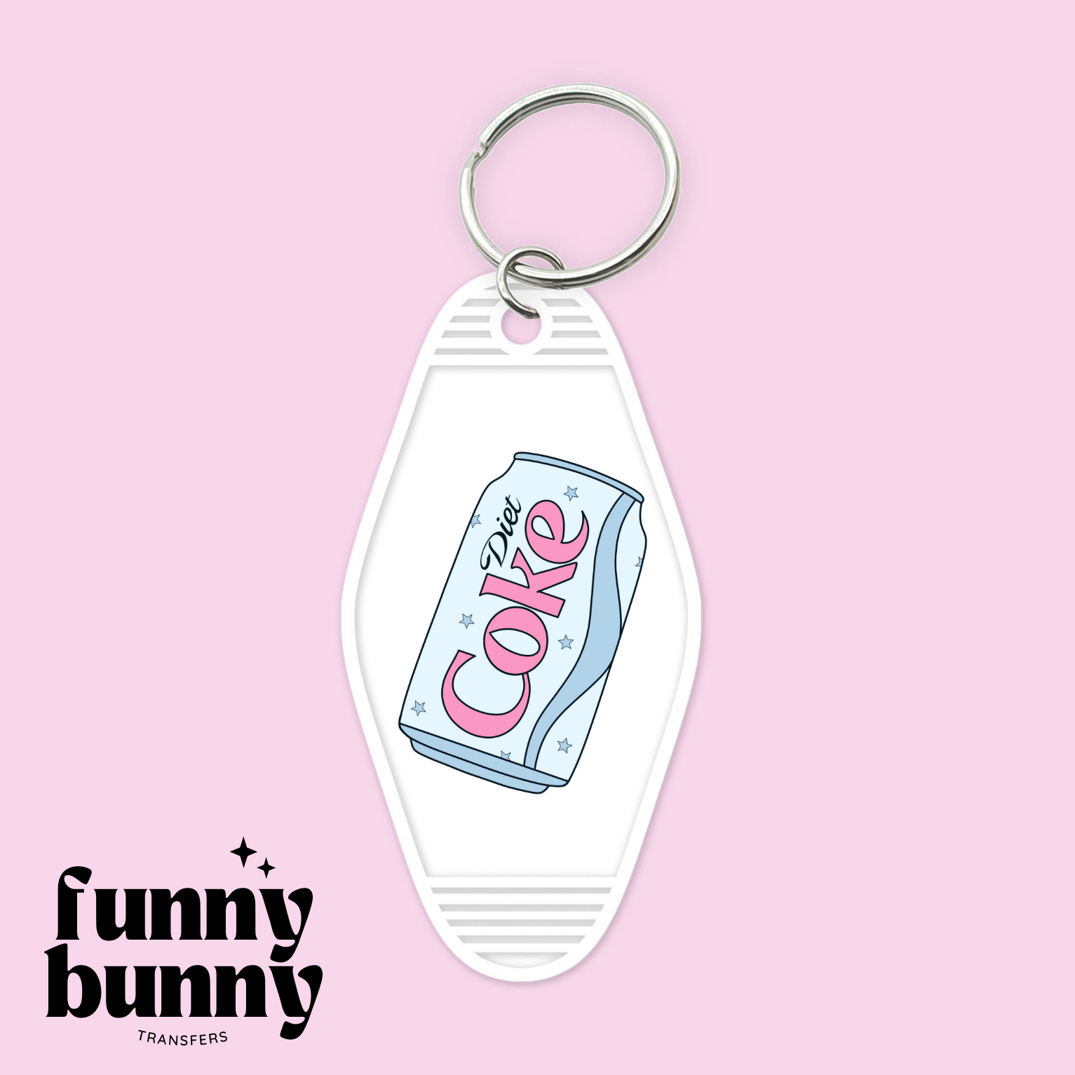 Diet Coke Blues - Motel Keychain – Funny Bunny Transfers