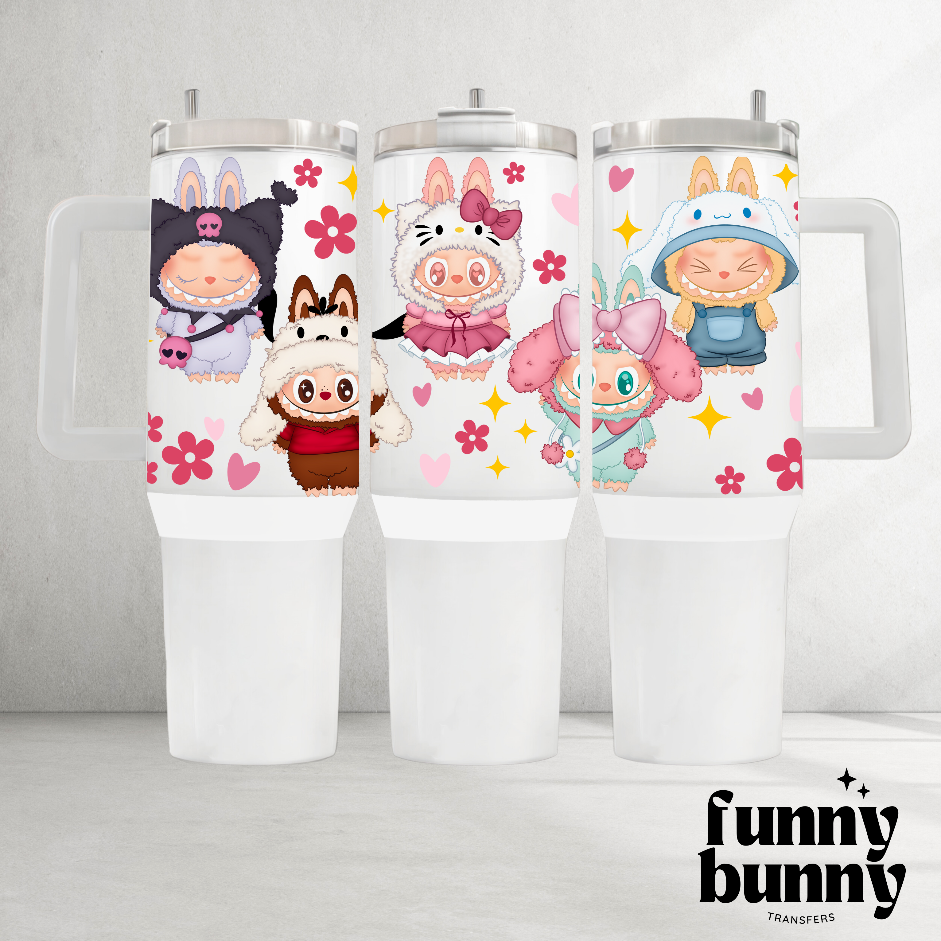 Labu. Kawaii Cuties - 40oz UVDTF Tumbler Wrap – Funny Bunny Transfers