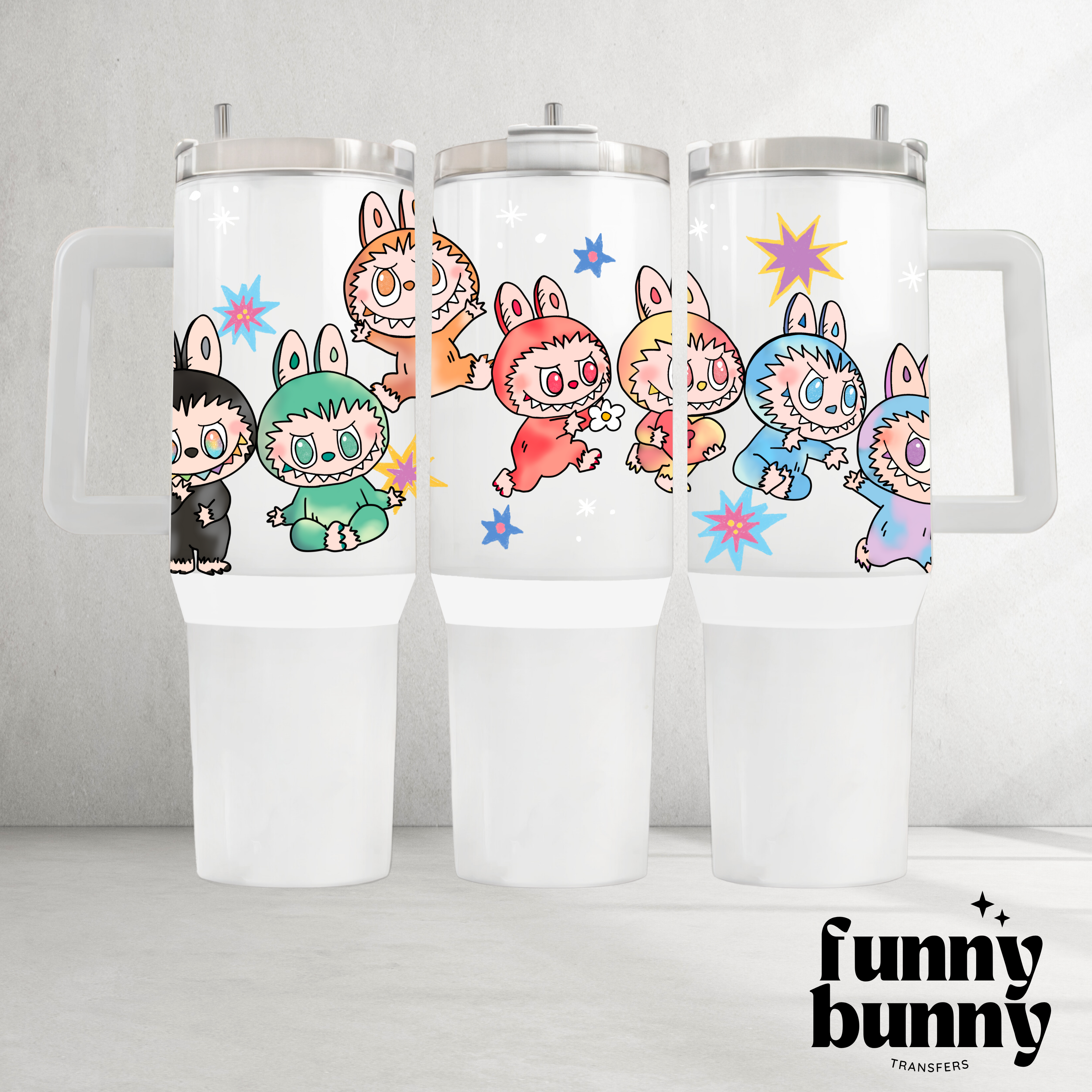 Labu Big Into Energy - 40oz UVDTF Tumbler Wrap – Funny Bunny Transfers