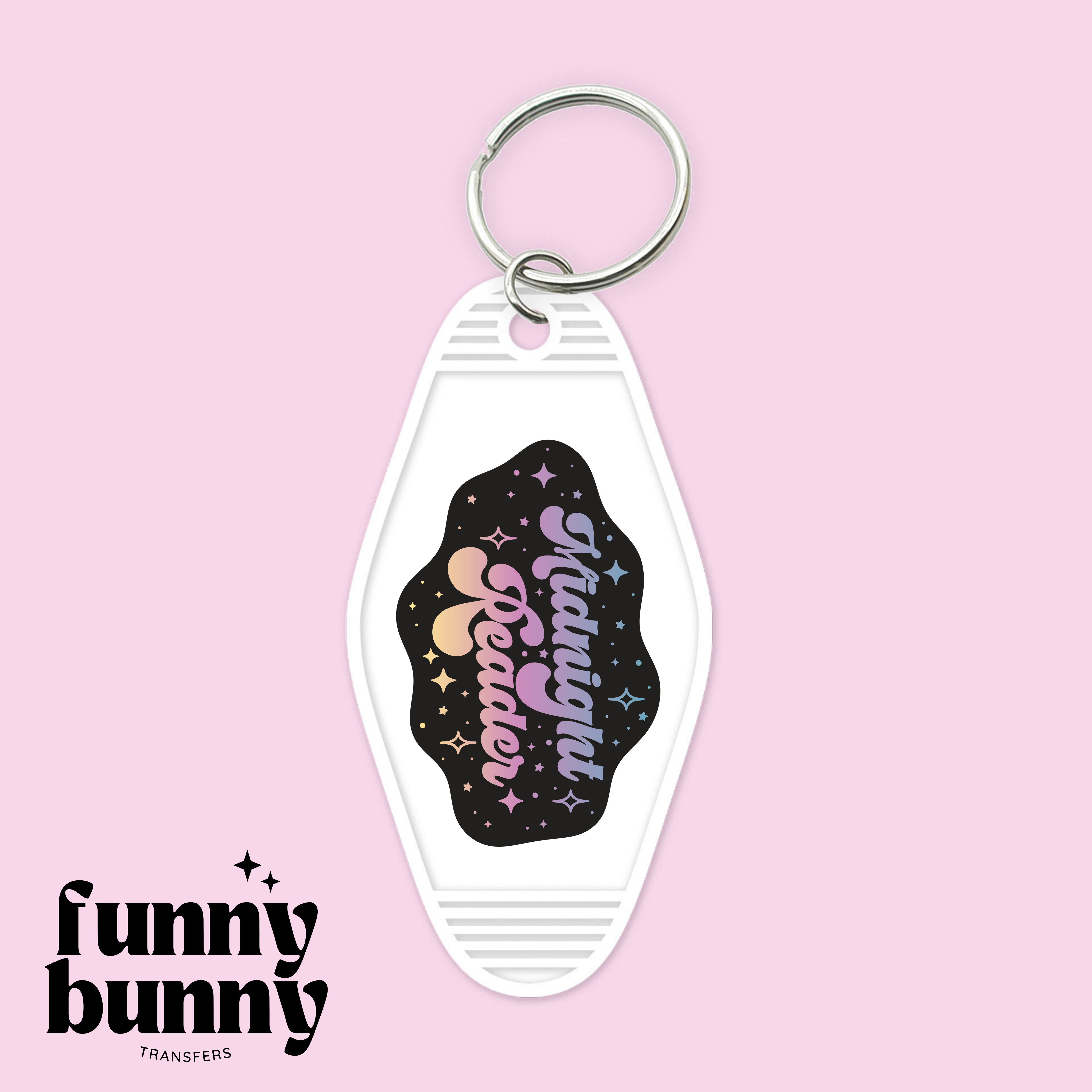 Midnight Reader - Motel Keychain – Funny Bunny Transfers