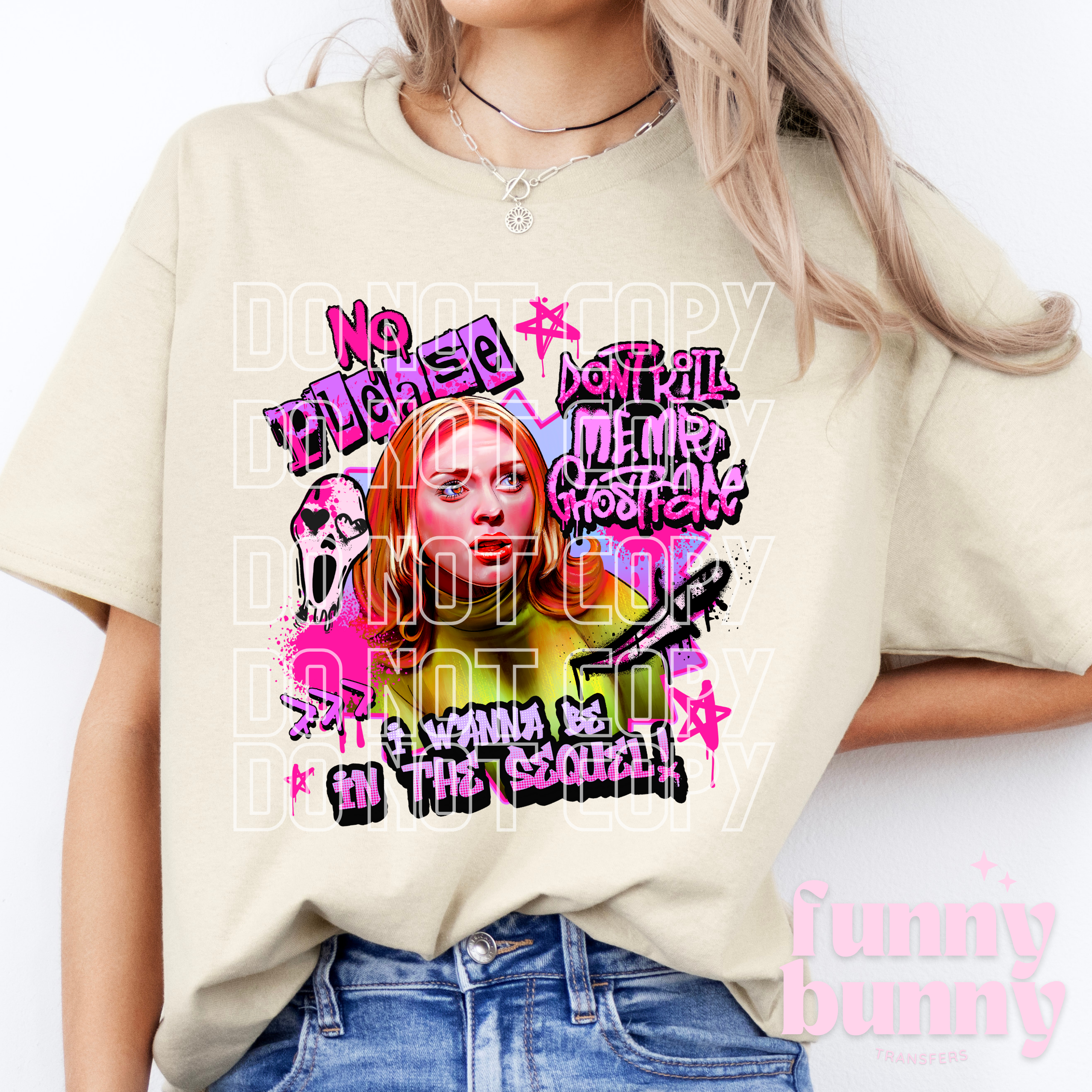 No Please Mr. Ghostface - DTF Transfer – Funny Bunny Transfers
