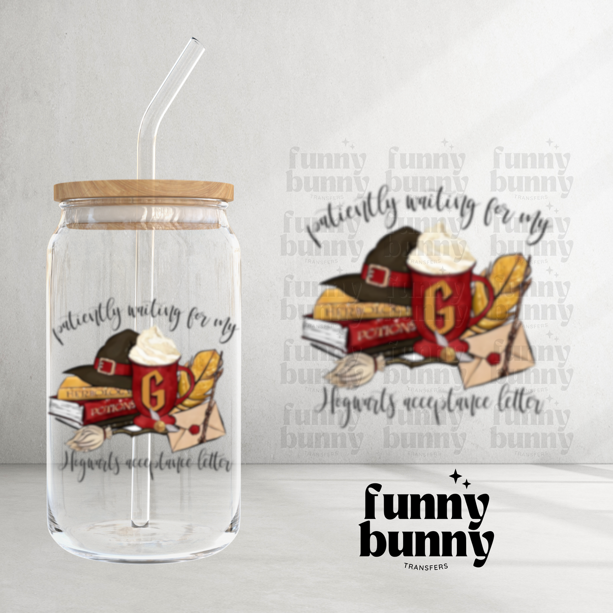 Patiently Waiting - UVDTF Decal – Funny Bunny Transfers